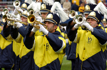 The Fightin' Blue Hen Marching Band 'thrilled the audience' in Indianapolis
